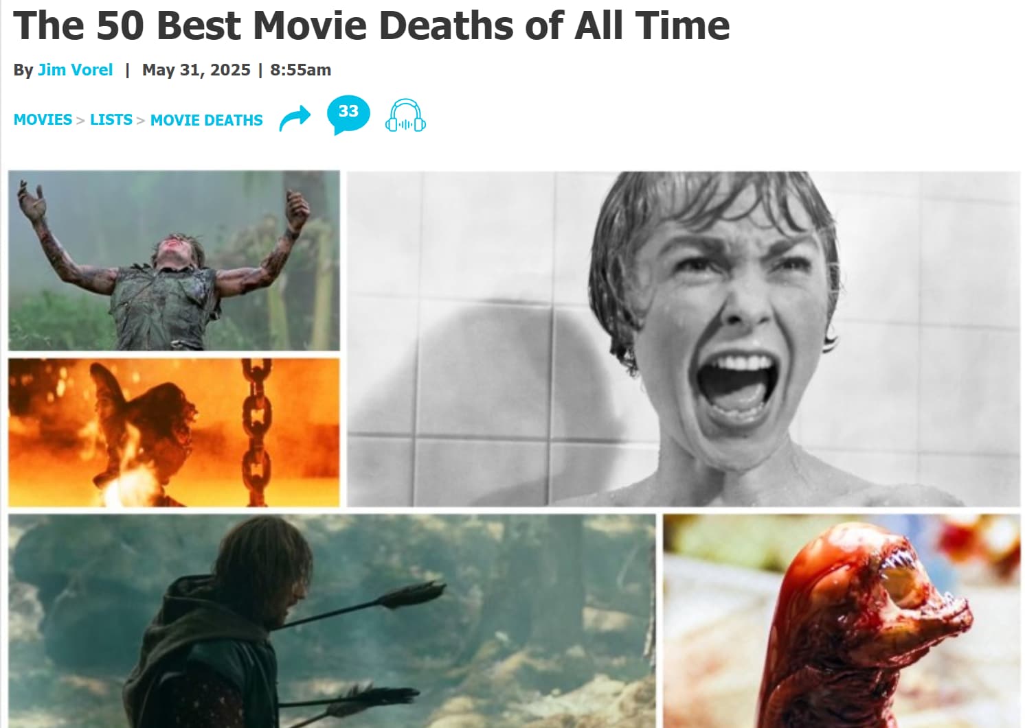 The 50 Best Movie Deaths of All Time - Movies - Quarter To Three Forums